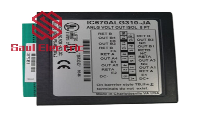 GE Fanuc IC670ALG310 isolated analog output module - SAUL ELECTRIC